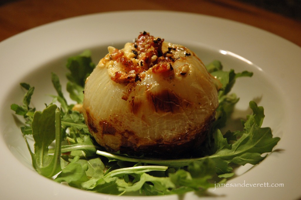 Grilled Blue Cheese & Bacon Stuffed Onions | 4peatssake